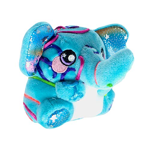 Wackeez 2pk- Vibrantly Embroidered 5inch Teal Green Dragon & Blue Elephant- Soft and Squishy, Perfect for Cuddling Kids and Toddlers- Made from, Safe Materials,5 inch 2-Pack,WC99967-0012