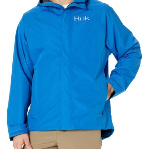 HUK Men's Gunwale Rain Water & Wind Proof Jacket, Blue, X-Large