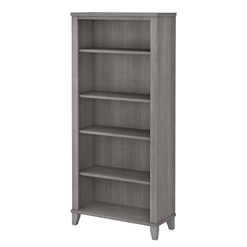 Bush WC81265 Somerset 5-Shelf 65-Inch H Bookcase, Platinum Gray