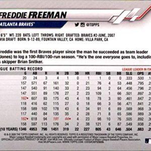 2020 Topps #549 Freddie Freeman NM-MT Atlanta Braves Baseball