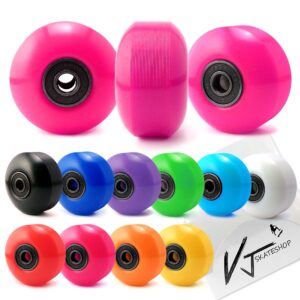 VJ 5.25 139mm Skateboard Trucks (Silver), Skateboard Wheels 52mm, Skateboard Bearings, Skateboard Pads, Skateboard Hardware 1.25" (52mm Pink)…