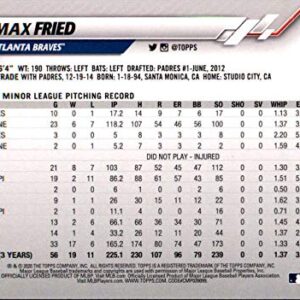 2020 Topps #355 Max Fried Atlanta Braves NM-MT MLB Baseball