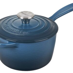 Le Creuset Enameled Cast Iron Signature Saucepan, 1.75 qt., Deep Teal