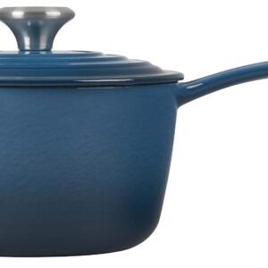 Le Creuset Enameled Cast Iron Signature Saucepan, 1.75 qt., Deep Teal