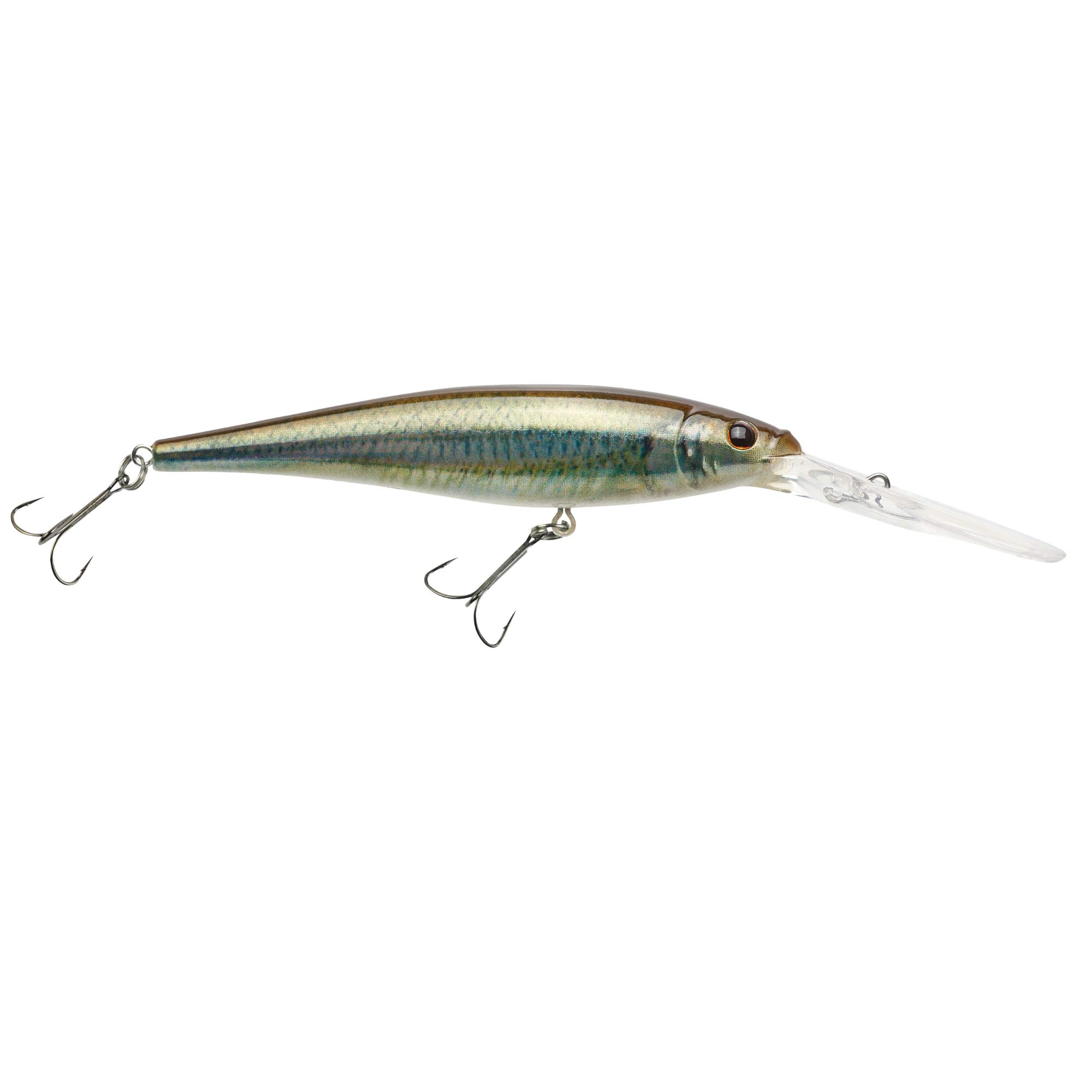 Berkley Flicker Minnow Fishing Lure, HD Emerald Shiner, 1/3 oz, 3 1/2in | 9cm Crankbaits, Realistic Minnow Profile, Sharp Dive Curve Gets to Fish Quickly, Equipped with Fusion19 Hook