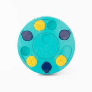 zippypaws - smartypaws - puzzler dog toy - 3 in 1 interactive dog toy puzzle, teaches problem solving skills, teal