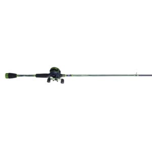 Abu Garcia Virtual Low Profile Baitcast Reel and Fishing Rod Combo, Green, 7' - Medium Heavy - 1pc - Left Handed