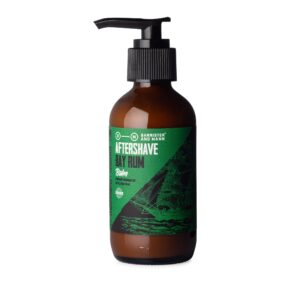 barrister and mann after shave balm for men | premium post shave face moisturizer soothes for shaving irritation, dryness, razor burn jojoba oil notes of sweet orange, cinnamon 3.75 oz (bay rum)