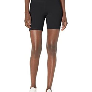 Danskin Women's Curved Contour Bike Short, Black Salt, Large