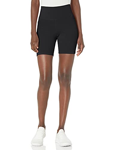 Danskin Women's Curved Contour Bike Short, Black Salt, Large