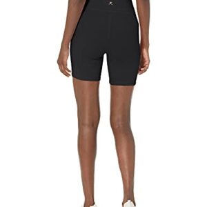 Danskin Women's Curved Contour Bike Short, Black Salt, Large