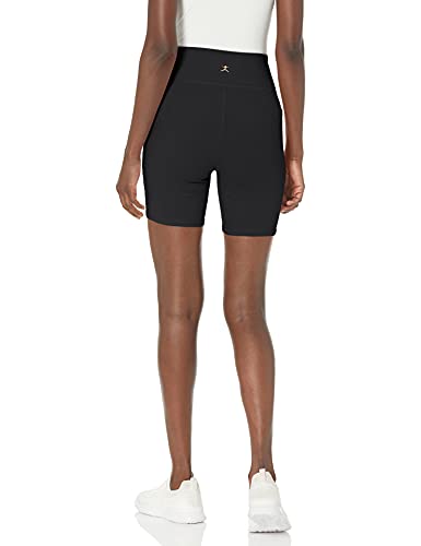 Danskin Women's Curved Contour Bike Short, Black Salt, Large