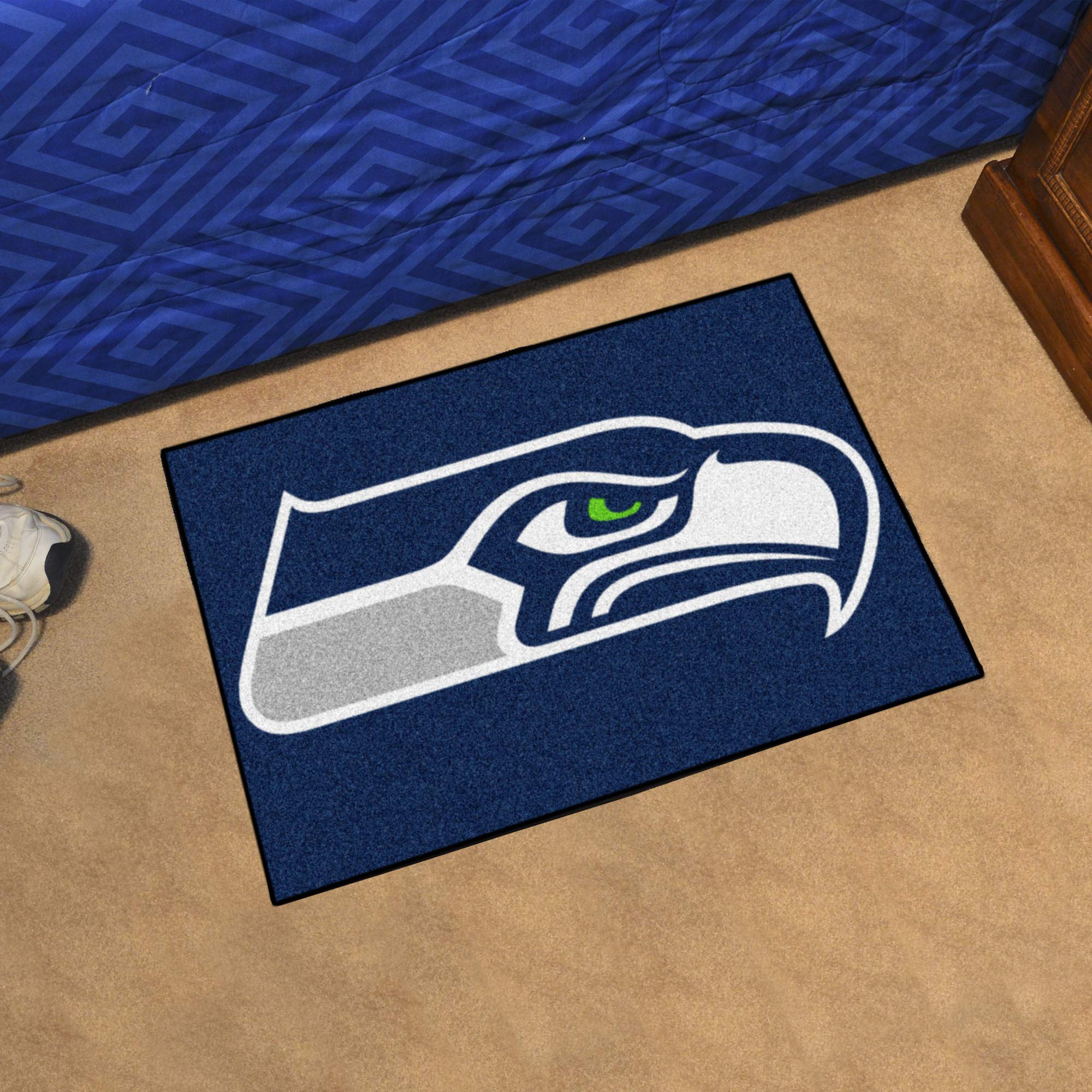 FANMATS 28815 Seattle Seahawks Starter Mat Accent Rug - 19in. x 30in. | Sports Fan Home Decor Rug and Tailgating Mat - Seahawks Primary Logo