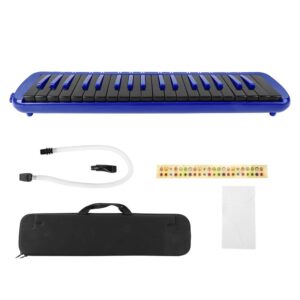 melodica 37 key, melodicas piano blowpipe melodica musical instrument(blue)