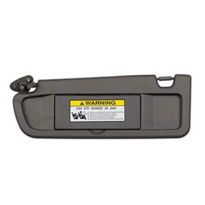 dasbecan atlas gray left driver side sun visor compatible with honda civic 2006-2011 replaces# 83280-sna-a01za 83280-sna-a01z