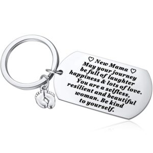 ralukiia pregnancy announcement gifts for first time mom to be new mama baby footprints keychain for expecting mommy mother day baby shower