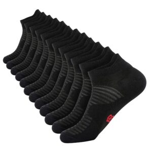 compression running socks for men and women (6 pairs), ankle socks with arch support, no show athletic socks low cut for running, cycling, golf