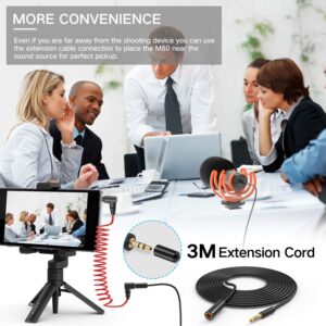 PIXEL 𝐒𝐡𝐨𝐭𝐠𝐮𝐧 𝐌𝐢𝐜 with Lightning Cable, Professional Smartphone Camera Video Microphone for iPhone, Canon, Nikon, Sony DSLR, Cardioid Videomicro Perfect for Recording, YouTube, Interview