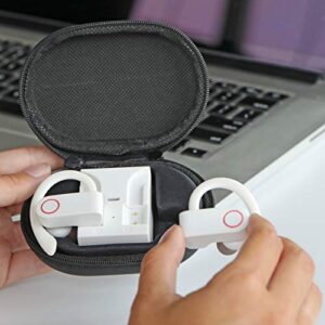 Wireless Gear Bluetooth 5.0 True Wireless Stereo Sport Earhooks with Charging Case, Gray/Red, White (G0685)