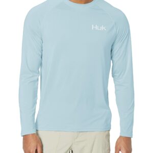 HUK Men's Pursuit Long Sleeve Sun Protecting Fishing Shirt, Huk'd Up Americana-Ice Blue, XX-Large