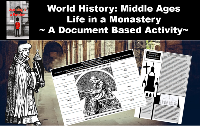 World History | Middle Ages: Life in a Monastery | Distance Learning