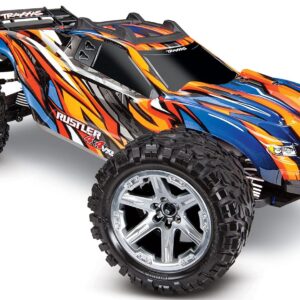 Traxxas 670764ORNG Rustler 4x4 Vxl: 1/10 Scale Stadi