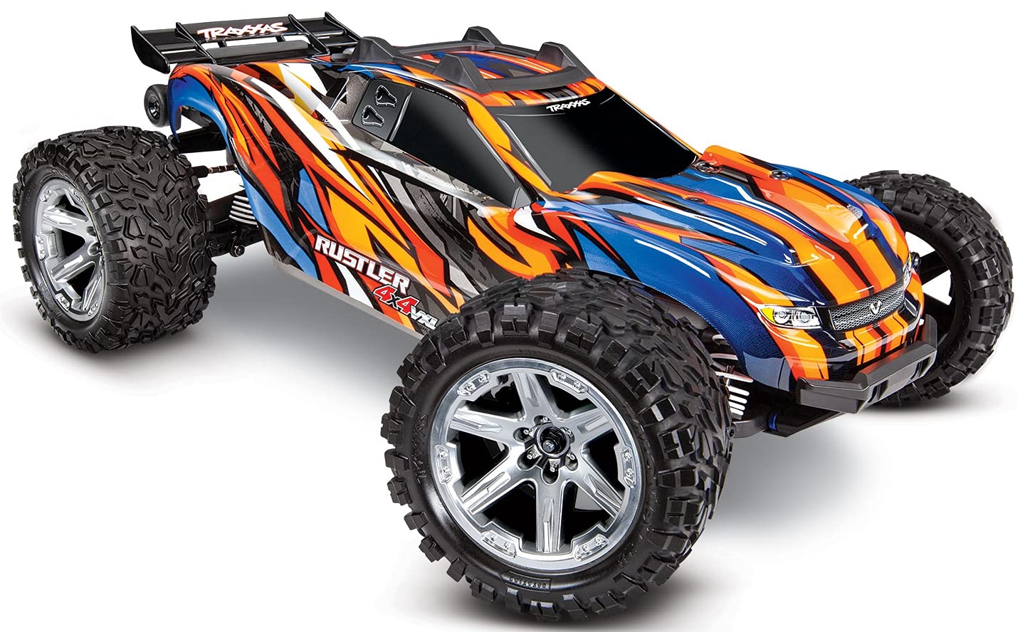 Traxxas 670764ORNG Rustler 4x4 Vxl: 1/10 Scale Stadi