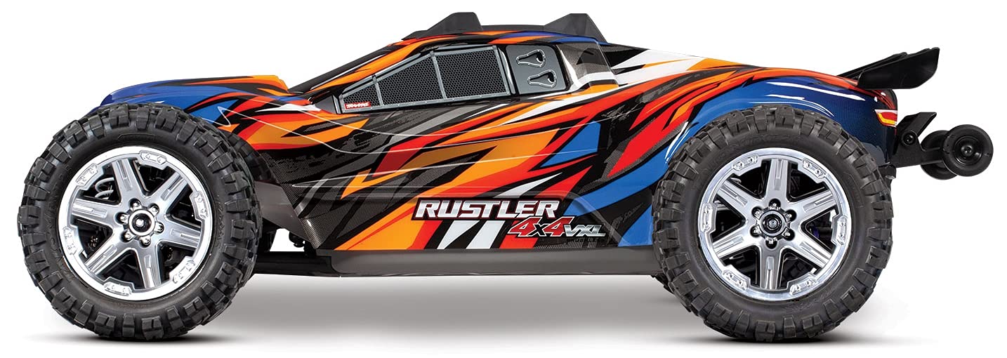 Traxxas 670764ORNG Rustler 4x4 Vxl: 1/10 Scale Stadi