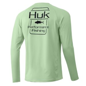 Huk Men's Americana Flag Pursuit | Long Sleeve Performance Fishing Shirt with +30 UPF Sun Protection