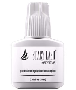 sensitive eyelash extension glue stacy lash 0.34fl.oz/10ml / 5-6 sec drying time/retention – 4-5 weeks/black adhesive/professional supplies