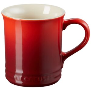 Le Creuset Enamel On Steel Demi Kettle & Stoneware Set of 2 Mugs, 1.25 qt. Kettle & (2) 14 oz. Mugs, Cerise