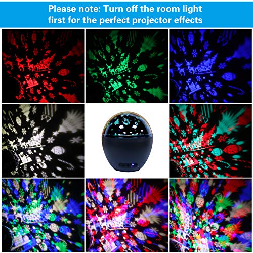 COSOOS Christmas Projector Lights, Christmas Decorations Xmas Night Light Projection for Kids, Disco Ball, Home Bar Pub Makeup Party Supplies, Christmas Gift Stocking Stuffer