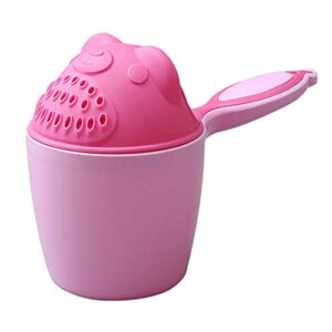 Rinse Shampoo Rinser Baby Rinse Cup Baby Bath Rinser Wash Hair Cup by Protecting Infant Eyes (Bear-Pink)