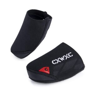 CXWXC Cycling Toe Covers for Men Women - Cycling Shoe Covers Winter Waterproof Breathable - Bike Overshoes Cold Weather Thermal Warm Black