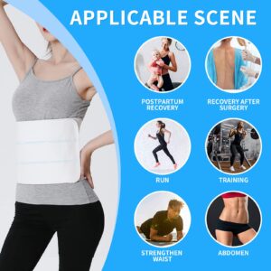 S Abdominal Binder Post Surgery - Elastic Waist Band for Stomach Support & Compression, Bariatric, Tummy Tuck | Latex-free, Breathable Belly Wrap Hernia Belt Lipo Garment - (30" - 45") 3 PANEL - 9"