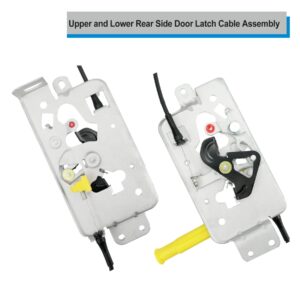 Door Lock Latch & Cable fit for Ford F-150 Extended Cab Pickup ONLY 2004 2005 2006 2007 2008, RH Passenger Upper and Lower Rear Side Latches Assembly, Replace 8L3Z-18264A00-B, 6L3Z-18264A00-B