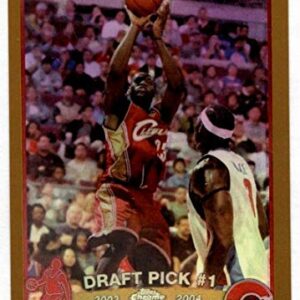 2003-04 Topps Chrome #111 Rookie RC Lebron James REPRINT - Gold Border #/50