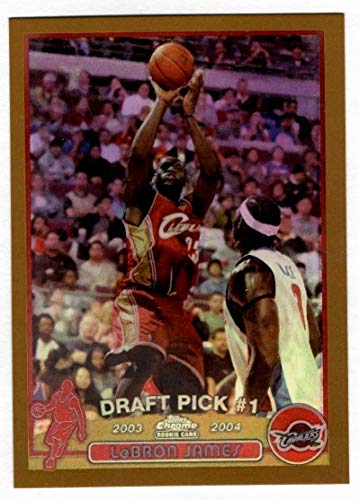 2003-04 Topps Chrome #111 Rookie RC Lebron James REPRINT - Gold Border #/50