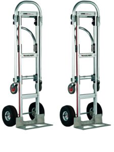 magliner gmk81ua4 gemini sr convertible hand truck, pneumatic wheels, 500 lbs load capacity, 61" height, 55-3/4" length x 21" width (twо Расk)