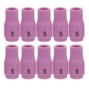 13n09 5# tig alumina nozzle ceramic cups fit pta sr db wp 9 20 25 tig welding torch accessories 10pk (13n09 5#)