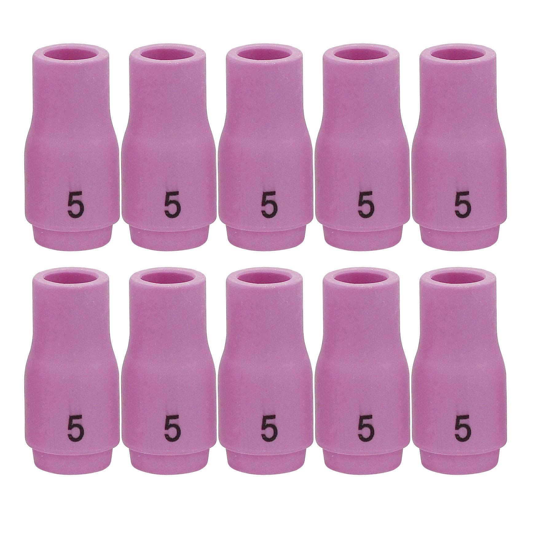 13N09 5# TIG Alumina Nozzle Ceramic Cups Fit PTA SR DB WP 9 20 25 TIG Welding Torch Accessories 10PK (13N09 5#)