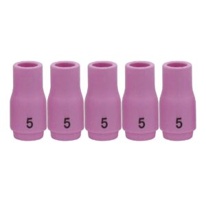 13N09 5# TIG Alumina Nozzle Ceramic Cups Fit PTA SR DB WP 9 20 25 TIG Welding Torch Accessories 10PK (13N09 5#)