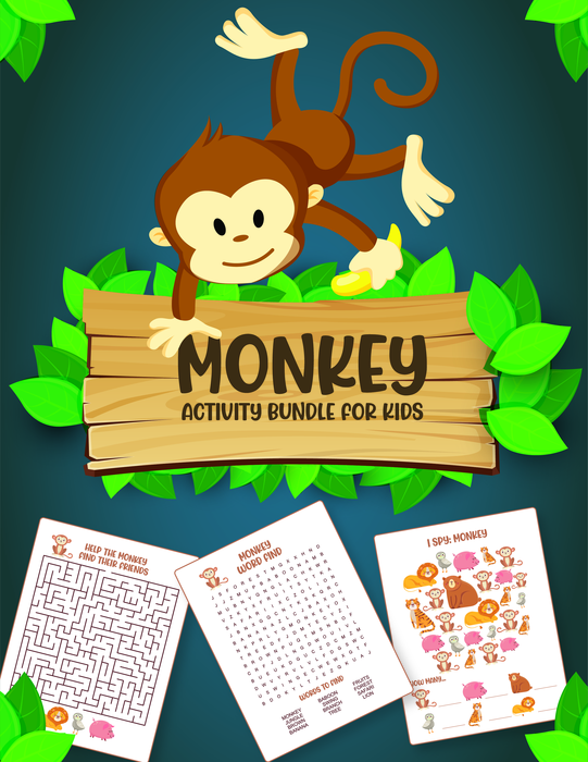 Monkey Activity Bundle For Kids