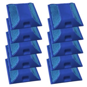 road reflectors pack of 10 | 4 by 4 inch street pavement & asphalt stud markers | great for speed bumps, sidewalks, pedestrian crossings, freeways & driveways | industrial grade (blue)