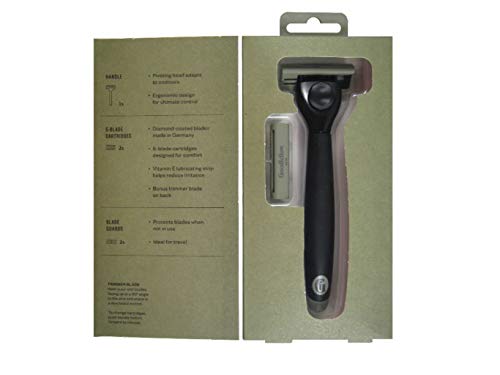 GoodFellow & Co 5 Blade Razor Handle with 2 cartridges + (4 Ct) Refill cartridges BUNDLE SET.