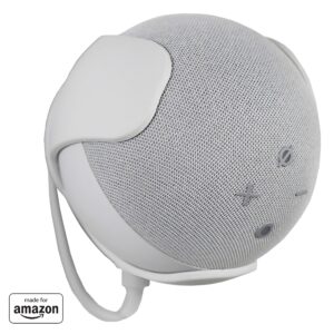 made for amazon wall mount, white, for echo dot (4th generation)