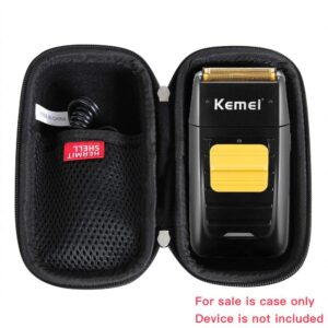 Hermitshell Hard Travel Case for KEMEI Professional Electric Razor Men Electric Foil Shaver (Black)