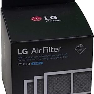 LG LT120F LT120F3 Refrigerator Air Filter, 3 Count (Pack of 1), White