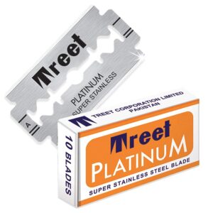 Treet Platinum Super Stainless Steel Double Edge Blade - 200 Blades