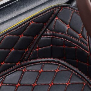 Muchkey car Floor Mats fit for 95% Custom Style Luxury Leather All Weather Protection Floor Liners Full car Floor Mats red